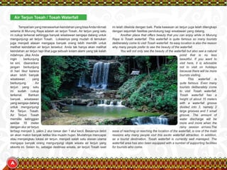 BOOKLET PARIWISATA KABUPATEN MURUNG RAYA PROVINSI KALIMANTAN TENGAH | PDF