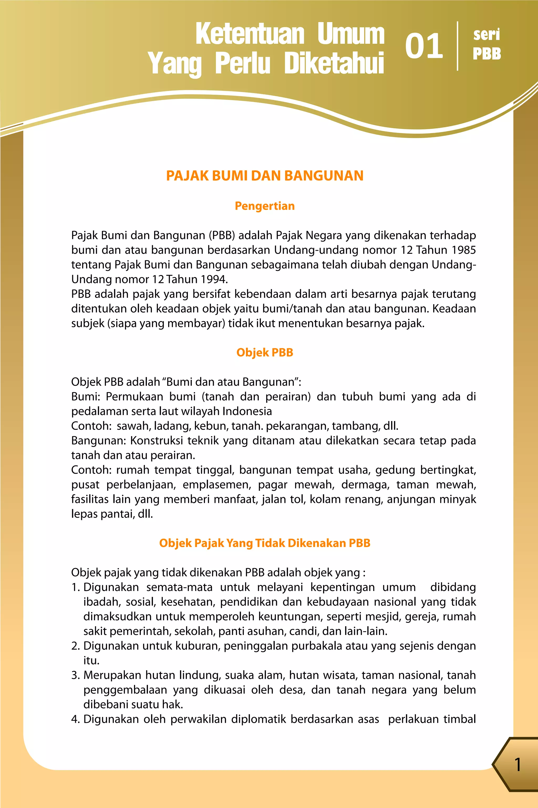 Pajak Bumi dan Bangunan (PBB) | PDF