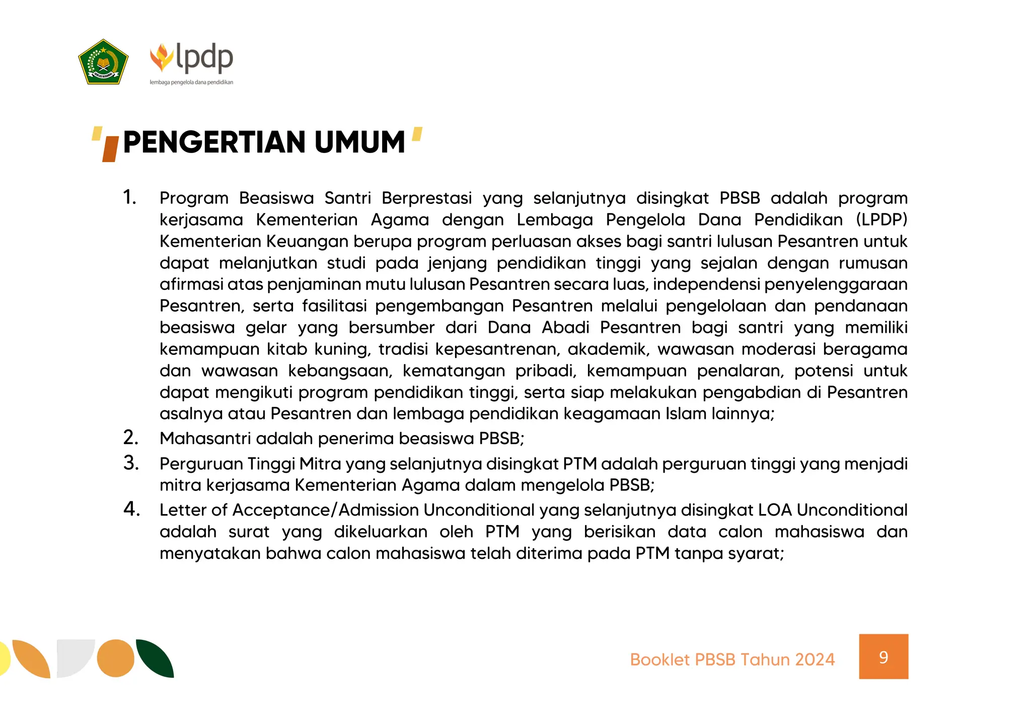 Program Beasiswa santri baru tahun 2024 LPDP | PDF