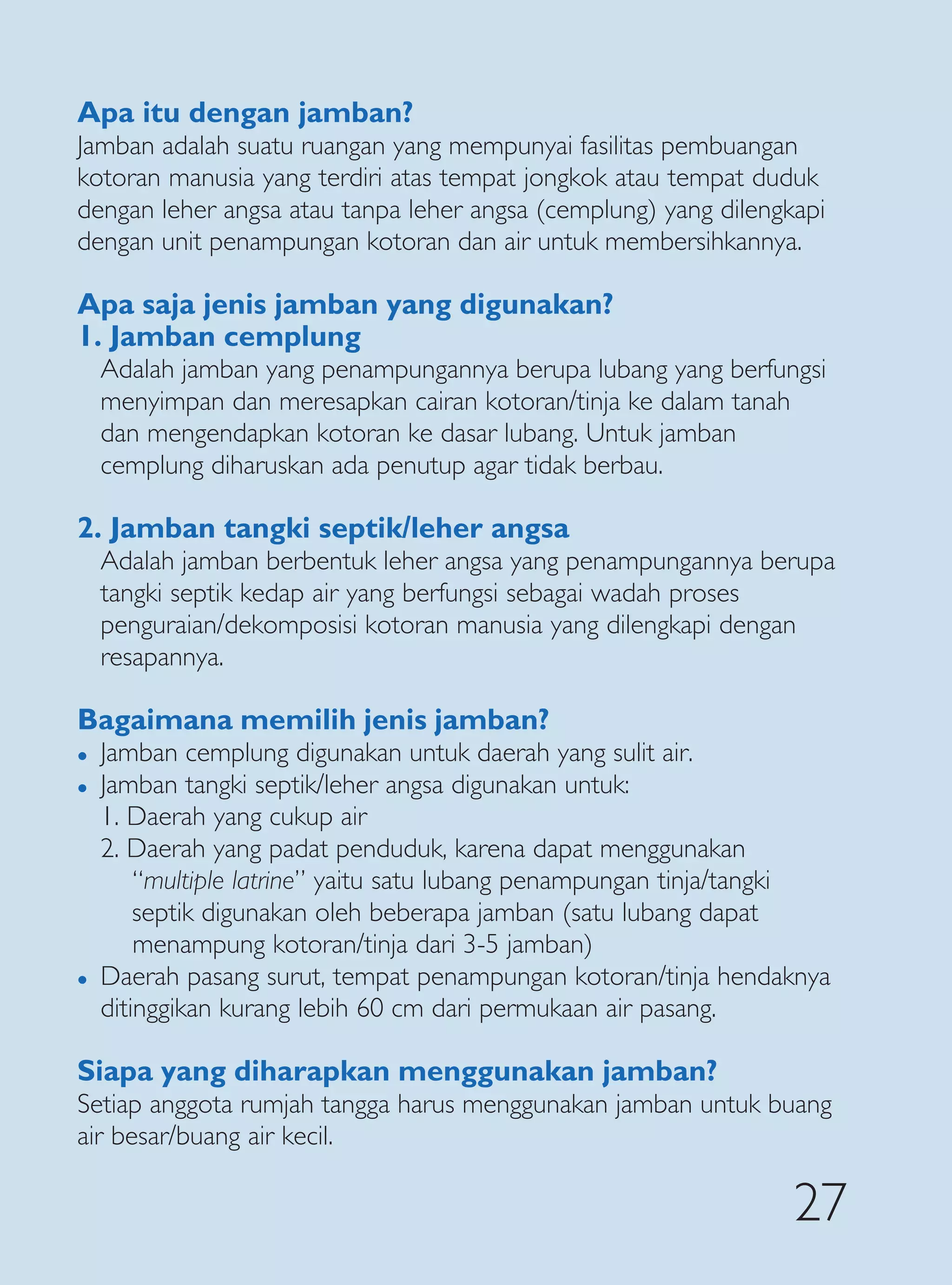 Booklet phbs rumah tangga | PDF