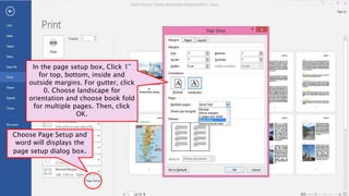 Booklet printing in microsoft word 2016 | PPT