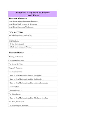 Waterford Book list | PDF