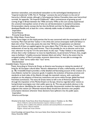 Book list colonization imperialism and decolonization | DOC