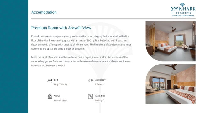 Bookmark Resorts Jogi Mahal Ranthambore Brochure Factsheet | PPT