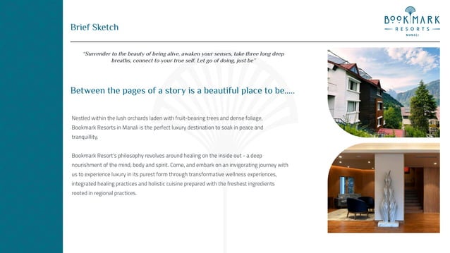 Bookmark Resorts Manali Brochure Factsheet | PPT