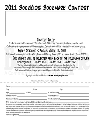 Bookmark contest 2011 | PDF