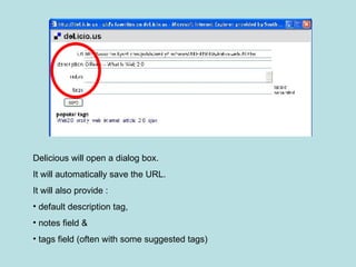 Bookmarking Delicious | PPT