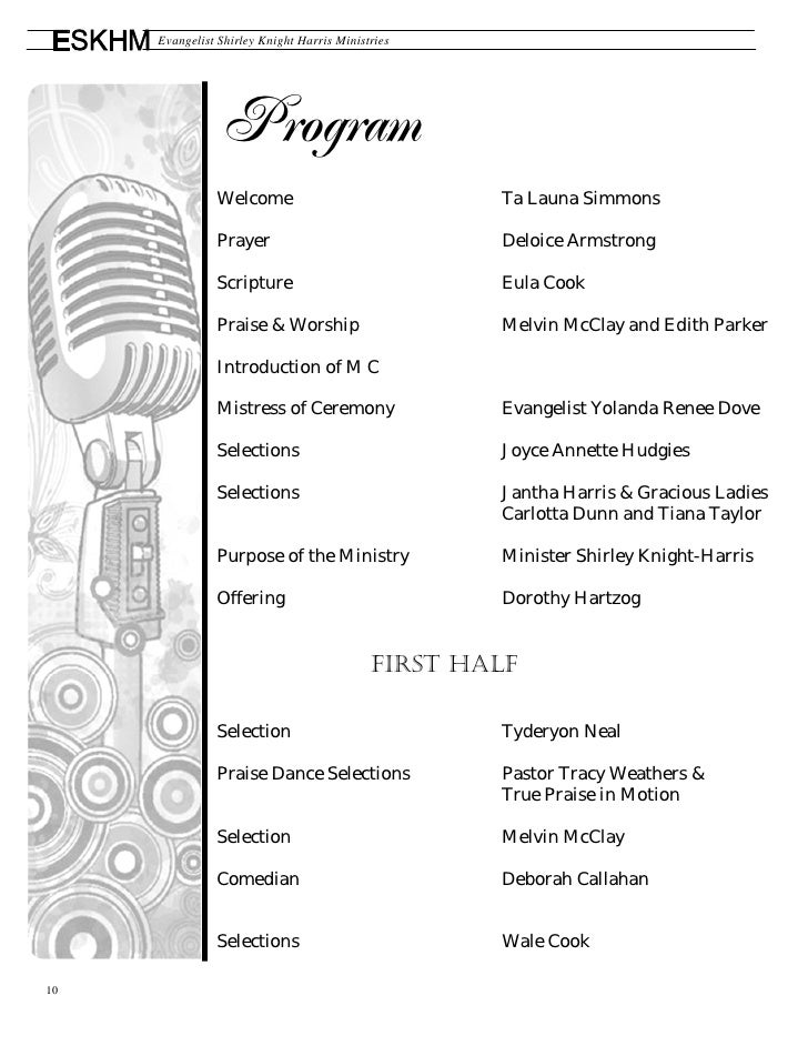 Sample Church Concert Programs