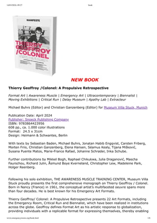 Thierry Geoffroy Colonel: A Propulsive Retrospective.Book Format Art ...