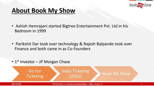 Bookmyshow- A complete Study | PPTX