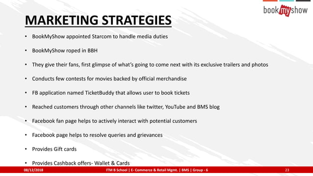 Bookmyshow- A complete Study | PPTX