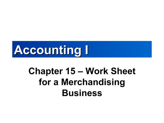 Acct20-Chapter 15 | PPT