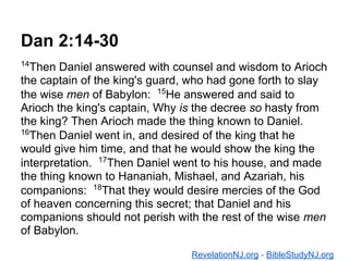 Book of daniel, part 3 (Bible prophesies for the last times series) | PDF