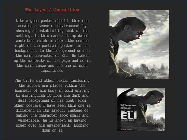 Book of Eli - Poster Analysis | PPT
