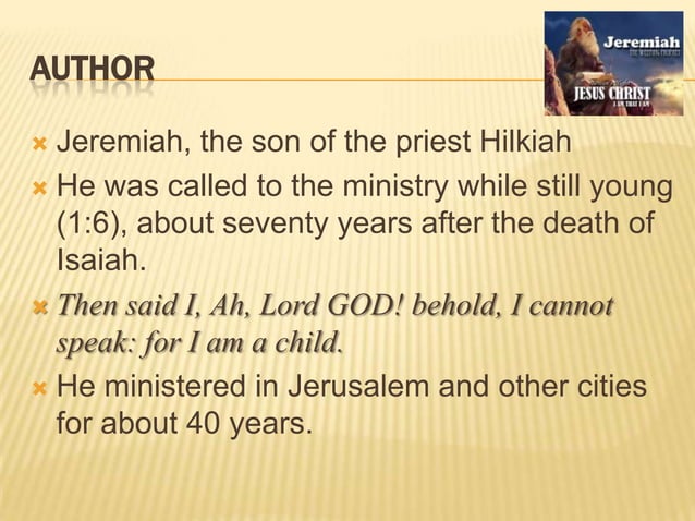 Book Of Jeremiah | PPTX | Christianity | Religion & Spirituality