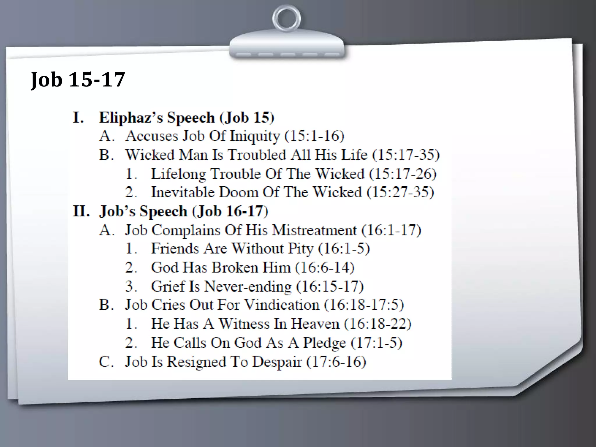 Book of Job - Biblical Literature | PPS