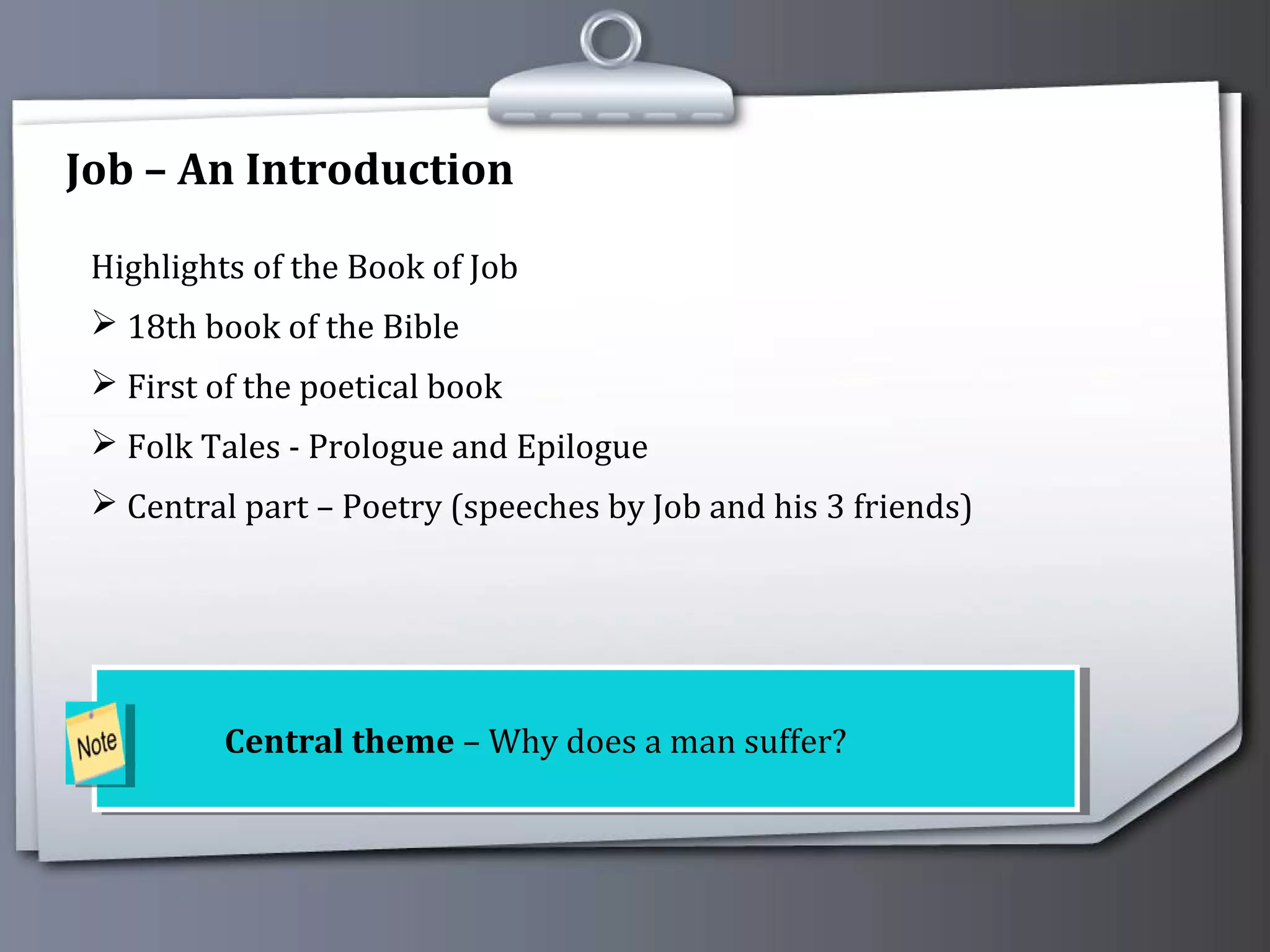 Book of Job - Biblical Literature | PPS