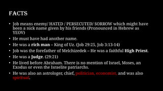 BOOK OF JOB COMPLETE BIBLE STUDY BY RHEMA JOY SHARATH | PPTX