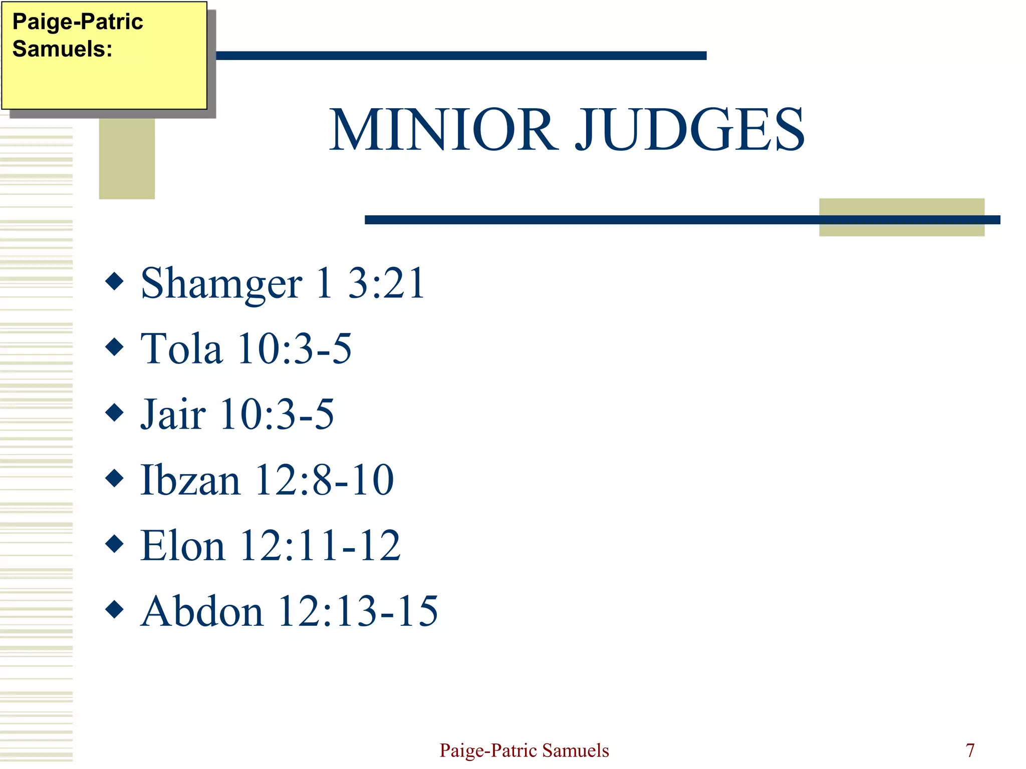 Book of judges | PPTX