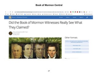 Introductory pages to The Book of Mormon | PPTX