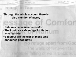 Book of Nahum: Comfort and Refuge | PDF