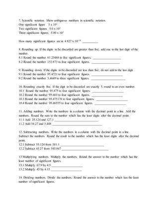 General Chemistry Numbers and Calculations | DOCX | Chemistry | Science