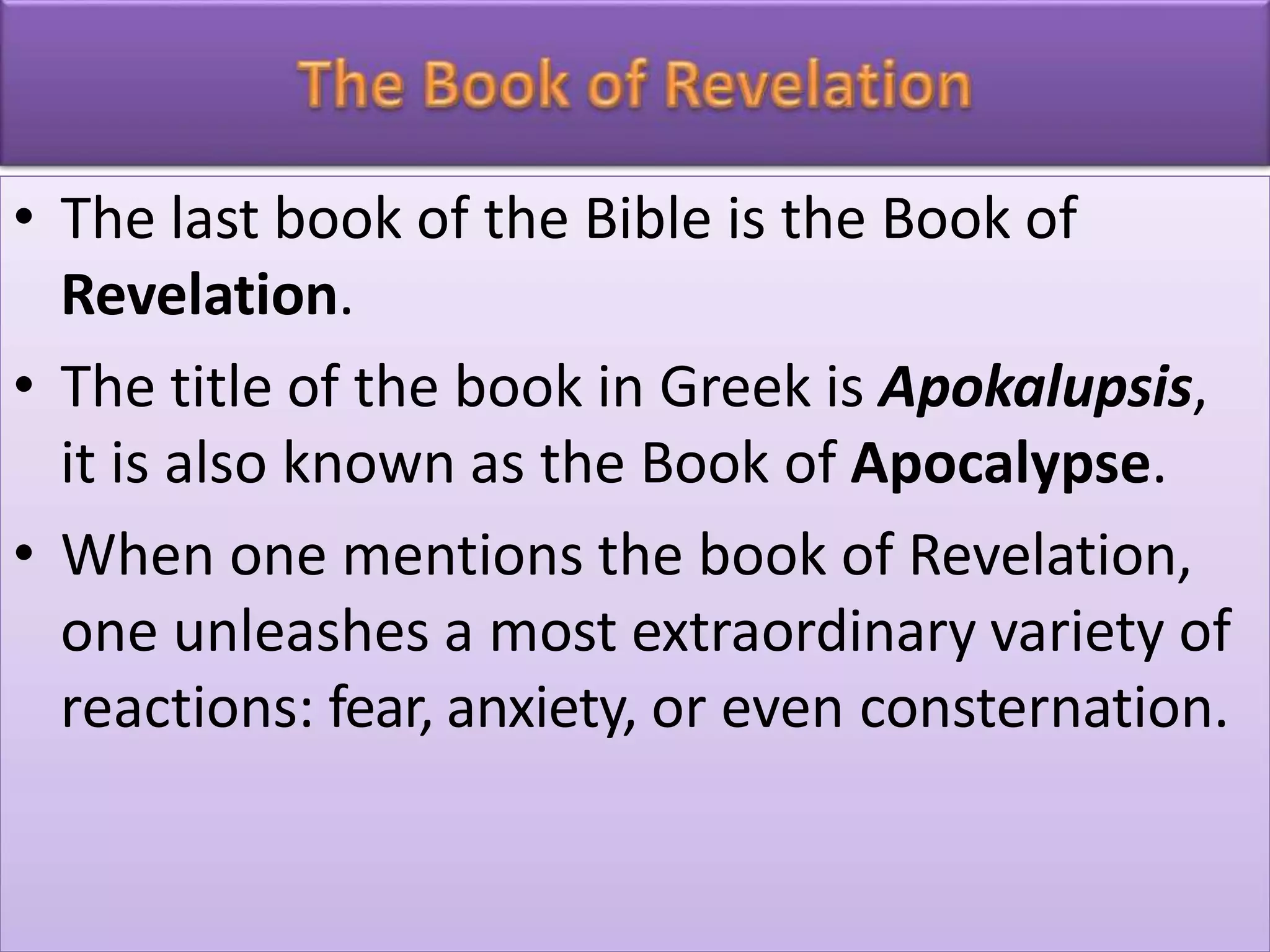 Book of revelation | PPT