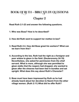 Book of Ruth Creative Bible Study | PDF