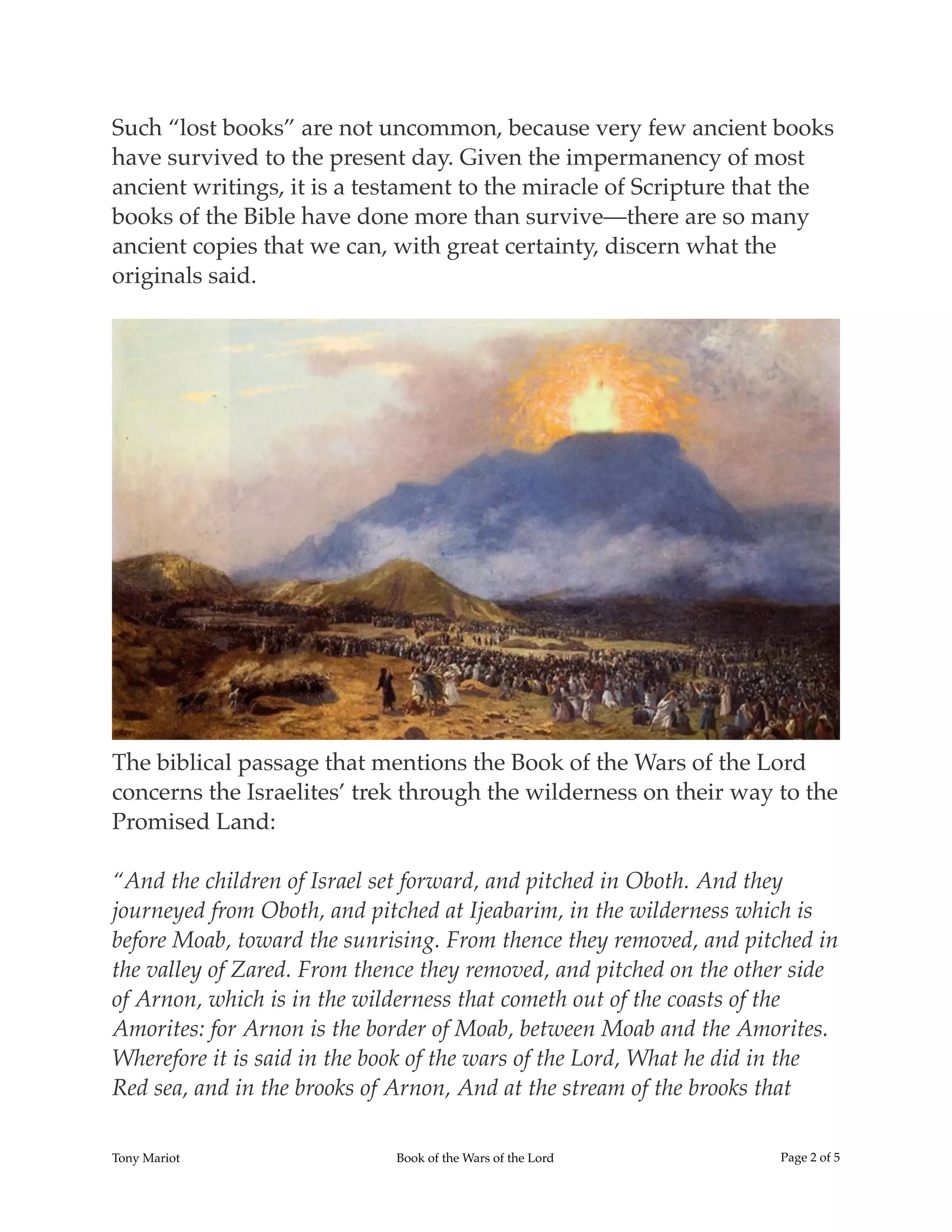 Book of the Wars of the Lord | PDF