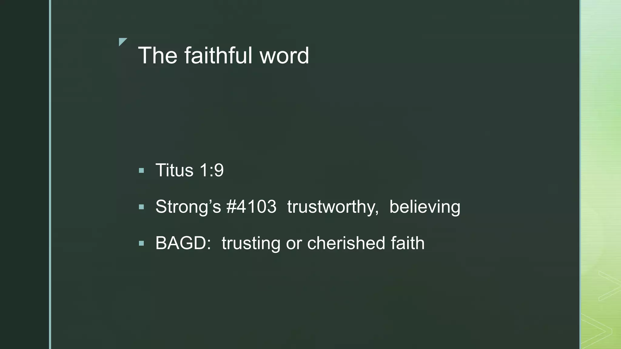 Book of Titus - Part 3: Qualifications of Elders | PPTX | Christianity ...