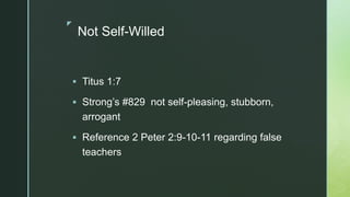 Book of Titus - Part 3: Qualifications of Elders | PPTX