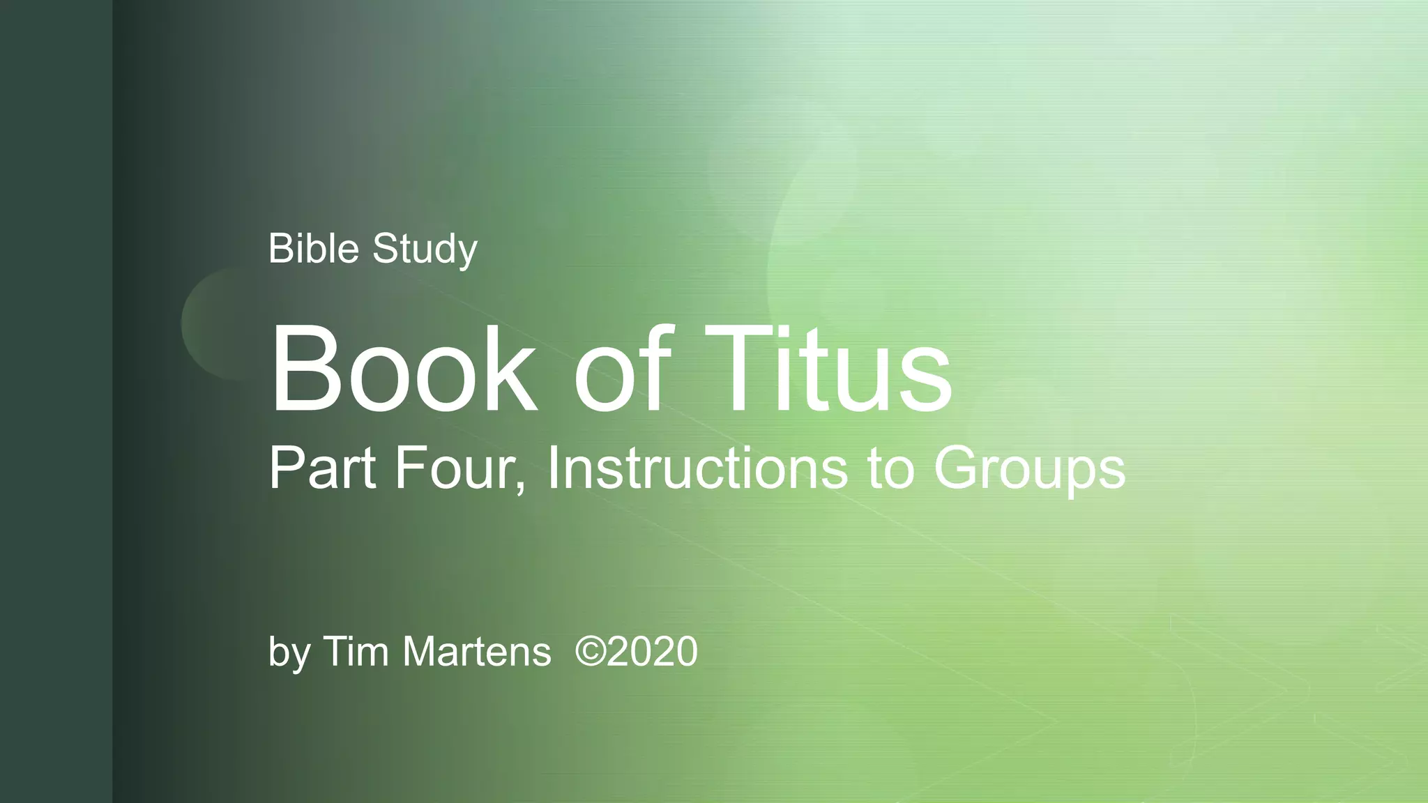 The Book of Titus - Part Four | PPTX