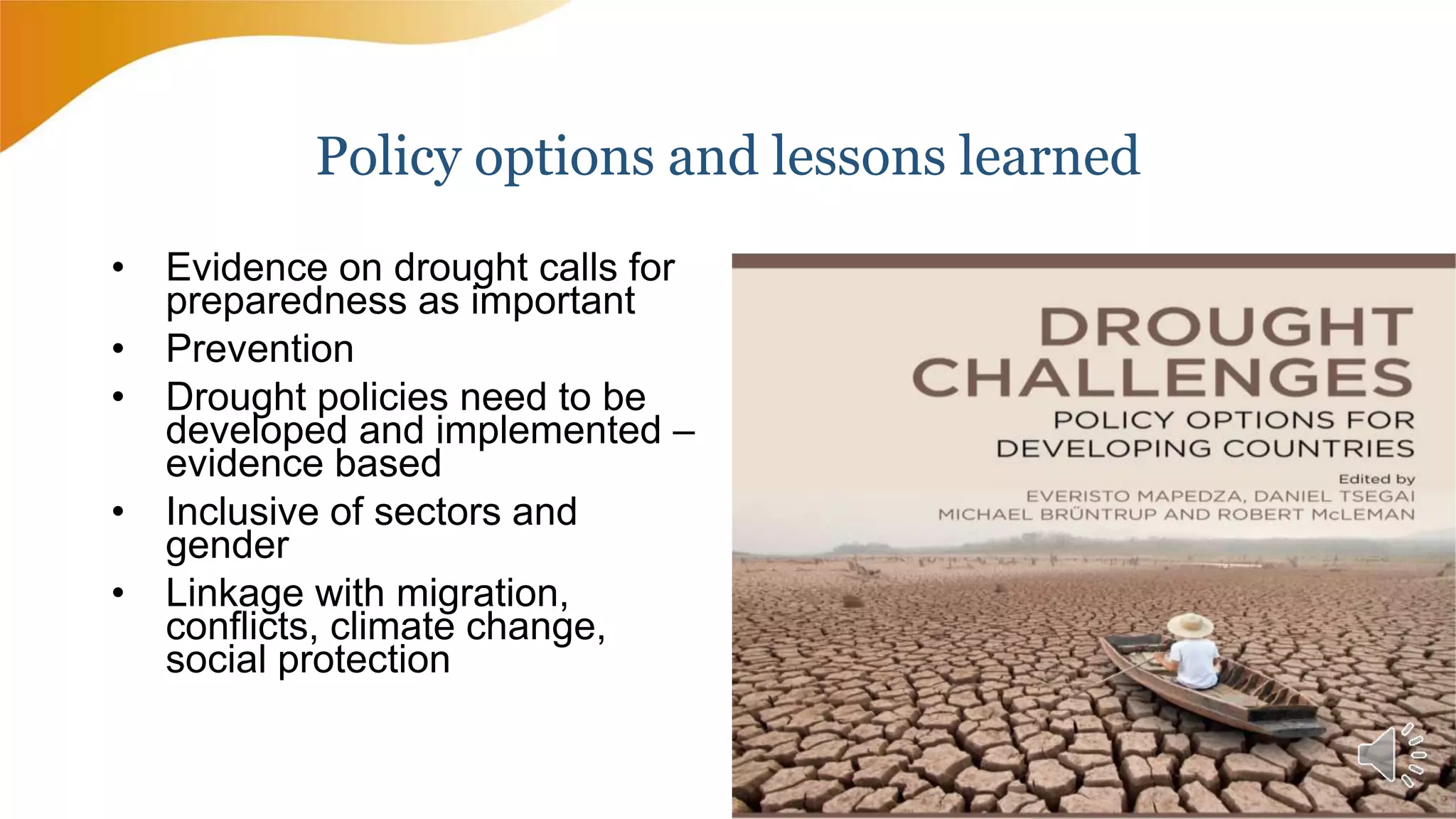 Drought Challenges: Policy Options for Developing Countries | PPTX