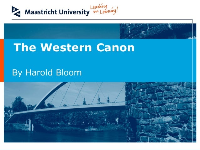 Bookpresentation Bloom's The Western Canon