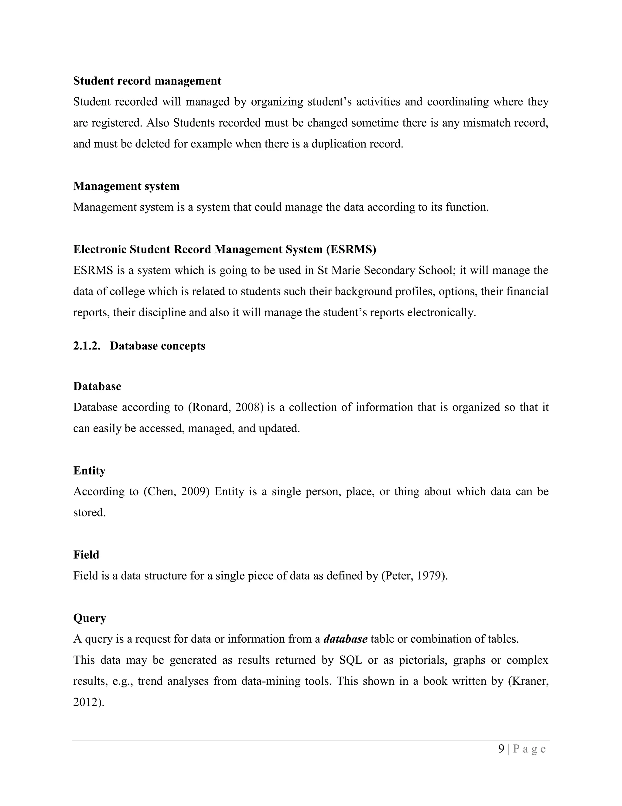 Electronic Student Record Management System | PDF