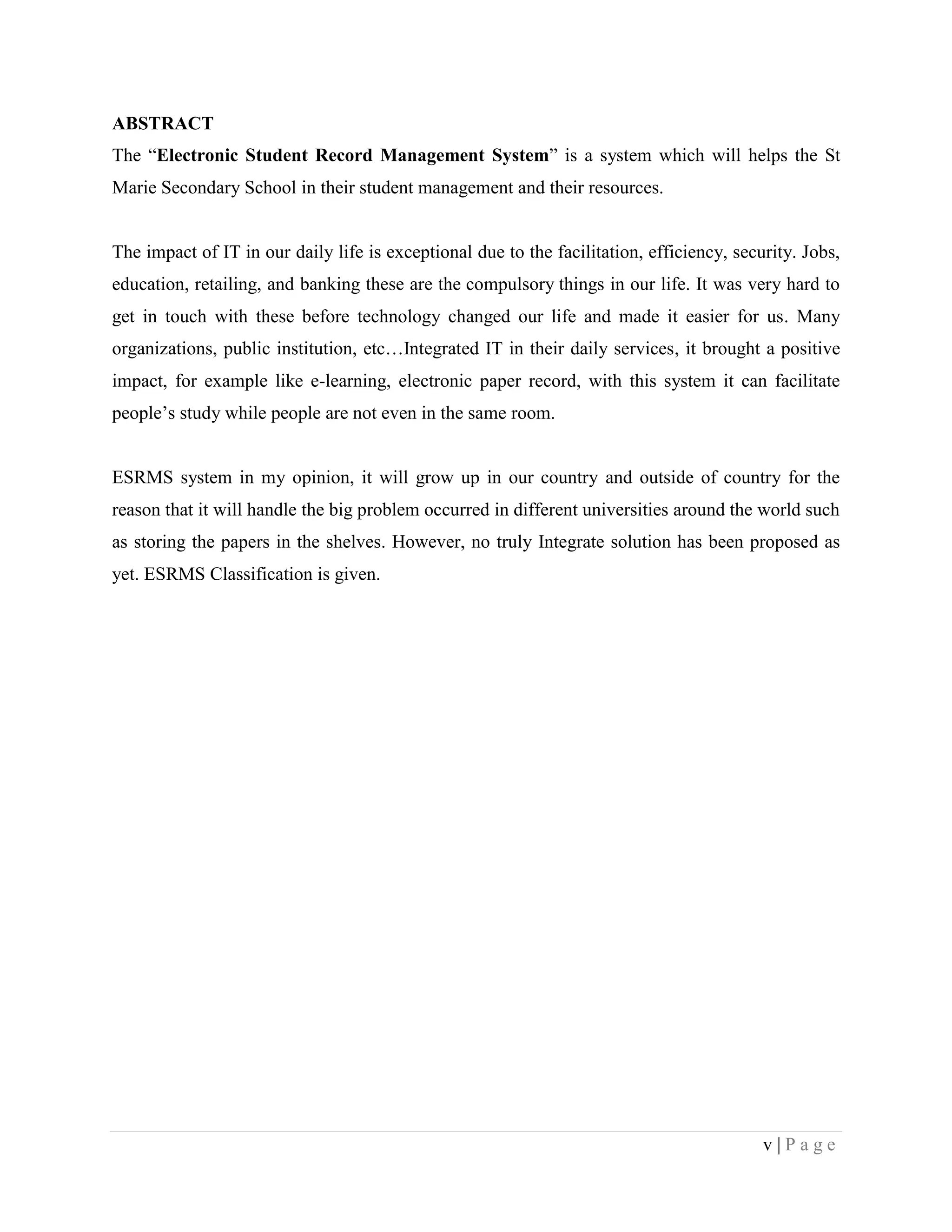 Electronic Student Record Management System | PDF