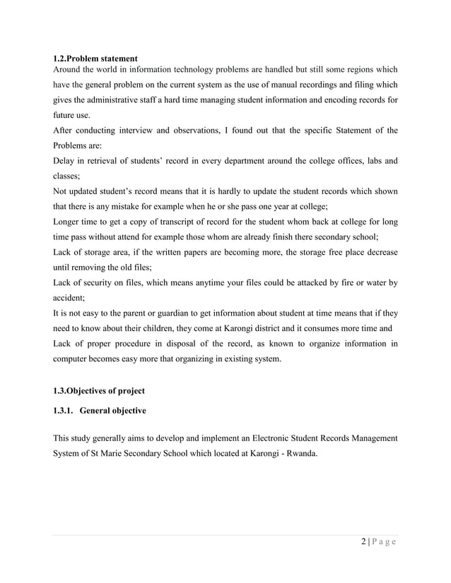 Electronic Student Record Management System | PDF