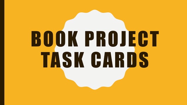 Book Project Task Cards | PPT