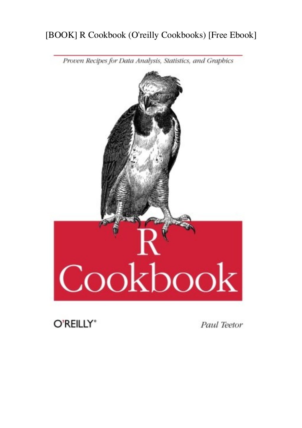 Book R Cookbook Oreilly Cookbooks Free Ebook 