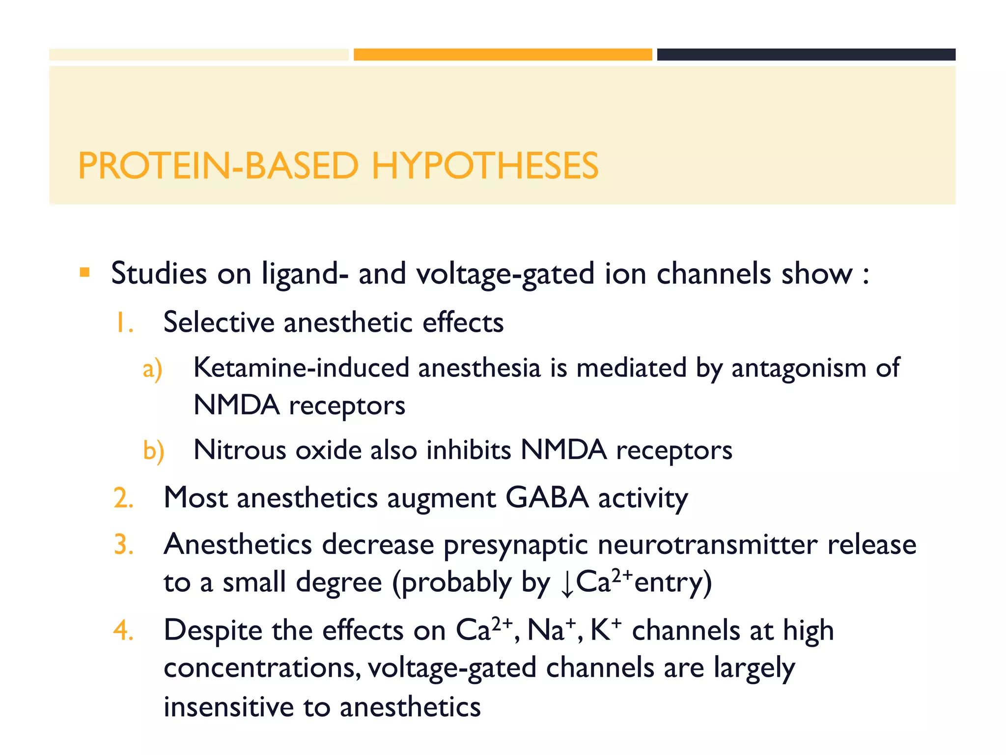 Molecular and Cellular Mechanisms of Anesthesia | PDF