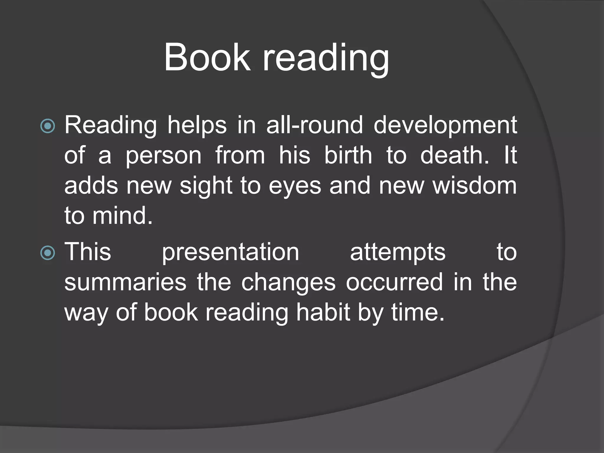 Book reading habit. | PPTX