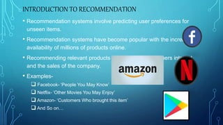 Book Recommendation System using Machine Learning | PPTX