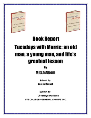 Book Report -Tuesday With Morrie | DOCX
