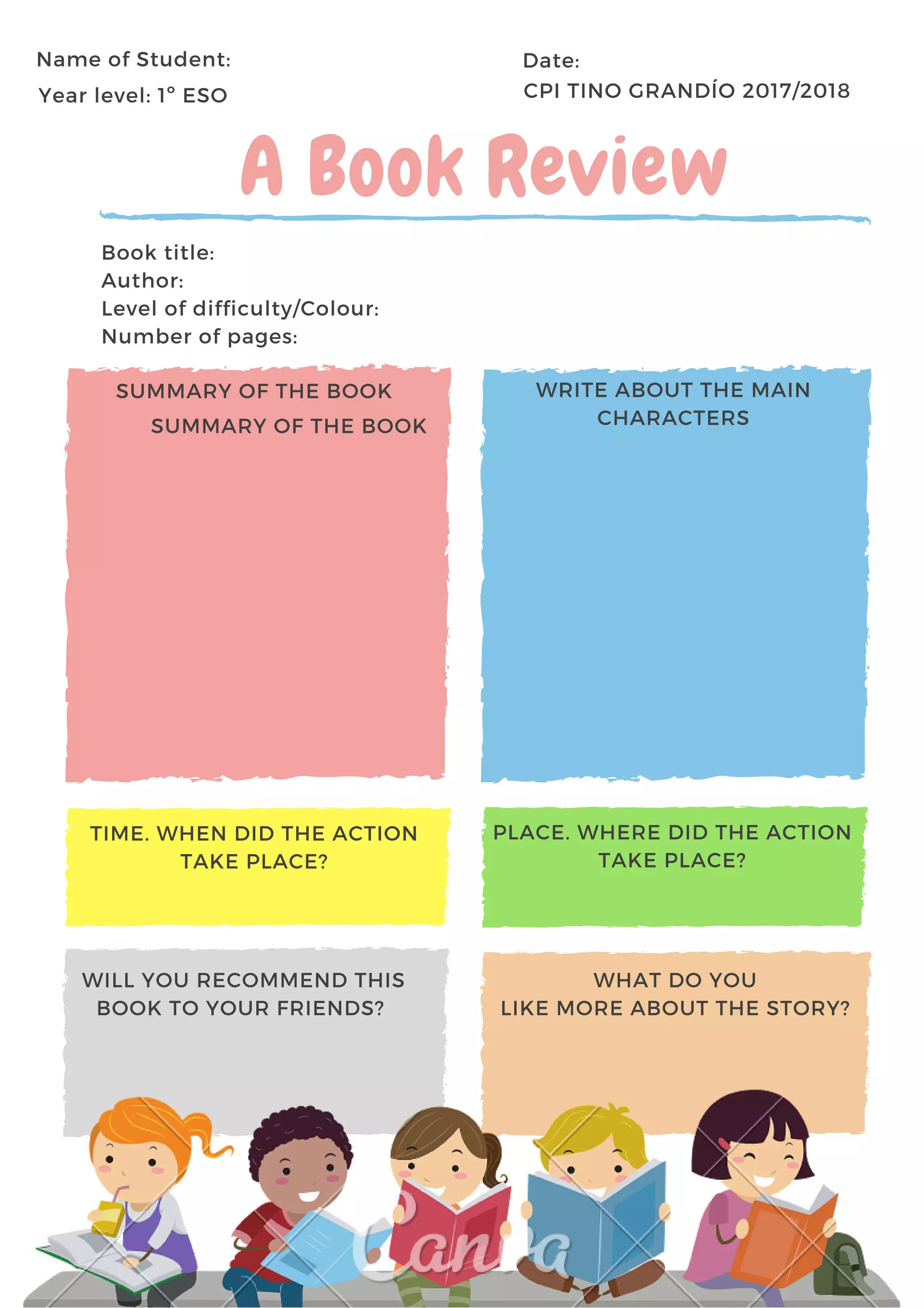 Book report 1º eso | PDF