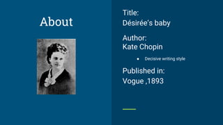 Book report - Desiree's Baby | PDF