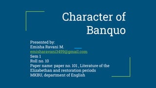 Character of Banquo | PPTX