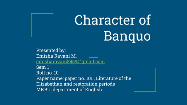 Character of Banquo | PPTX