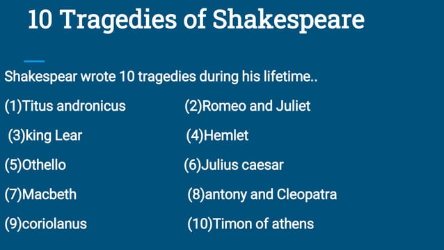 Shakespearean Tragedy | PPTX