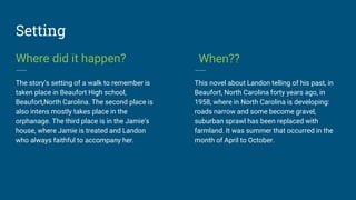 A walk to remember the name of the day of the day of the | PPTX