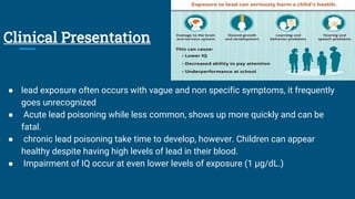 Lead poisoning, clinical examination, diagnosis | PPTX
